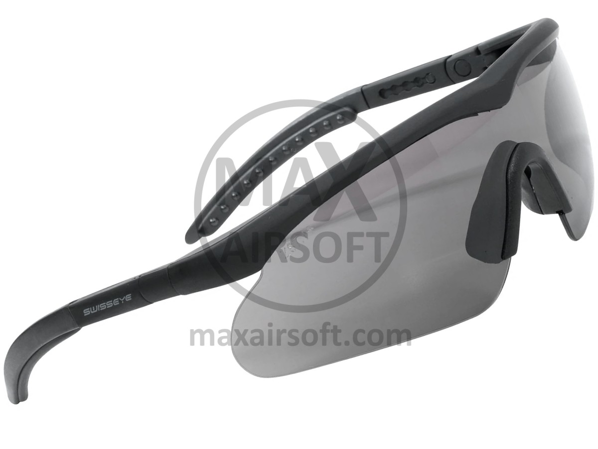SwissEye Raptor Pro Safety Glasses Black - Shooting Glasses - MaxAirsoft