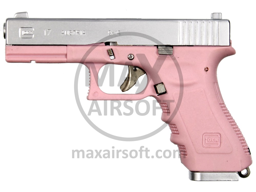 Mini Gun Glock 17 Pink Key Chain Model - Toys - MaxAirsoft
