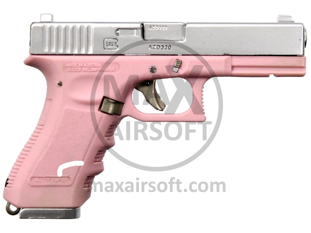 Mini Gun Glock 17 Pink Key Chain Model - Toys - MaxAirsoft